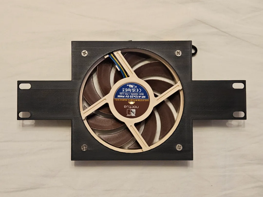 10 inch rack 3U 120 mm fan with center mount - Free 3D Print Model ...