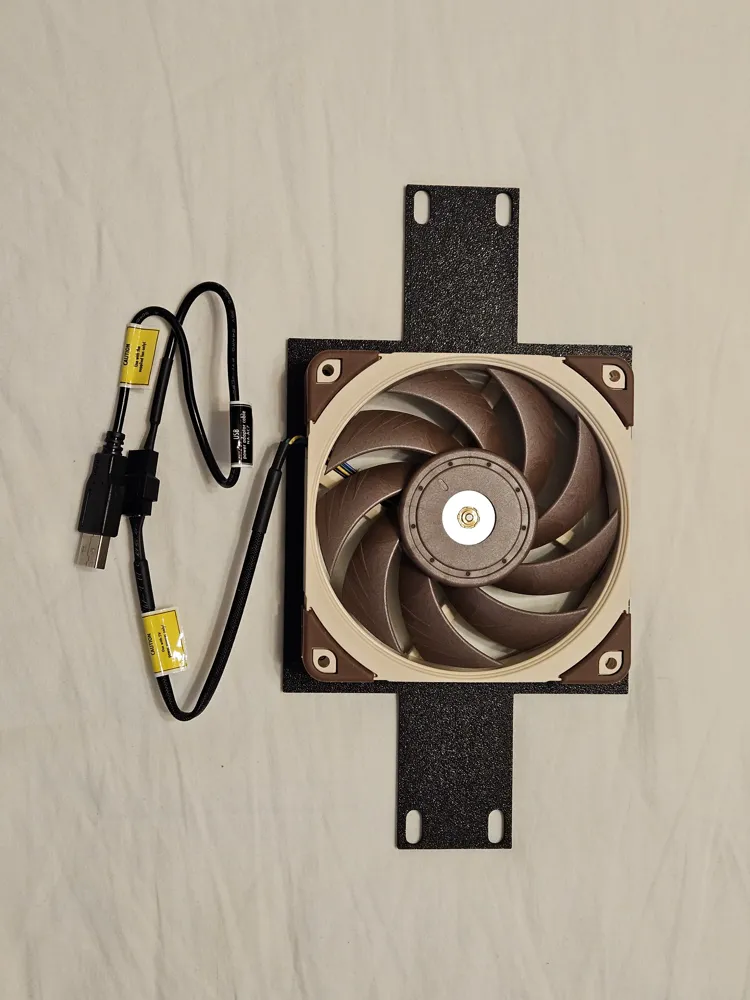 10 inch rack 3U 120 mm fan with center mount - Free 3D Print Model ...