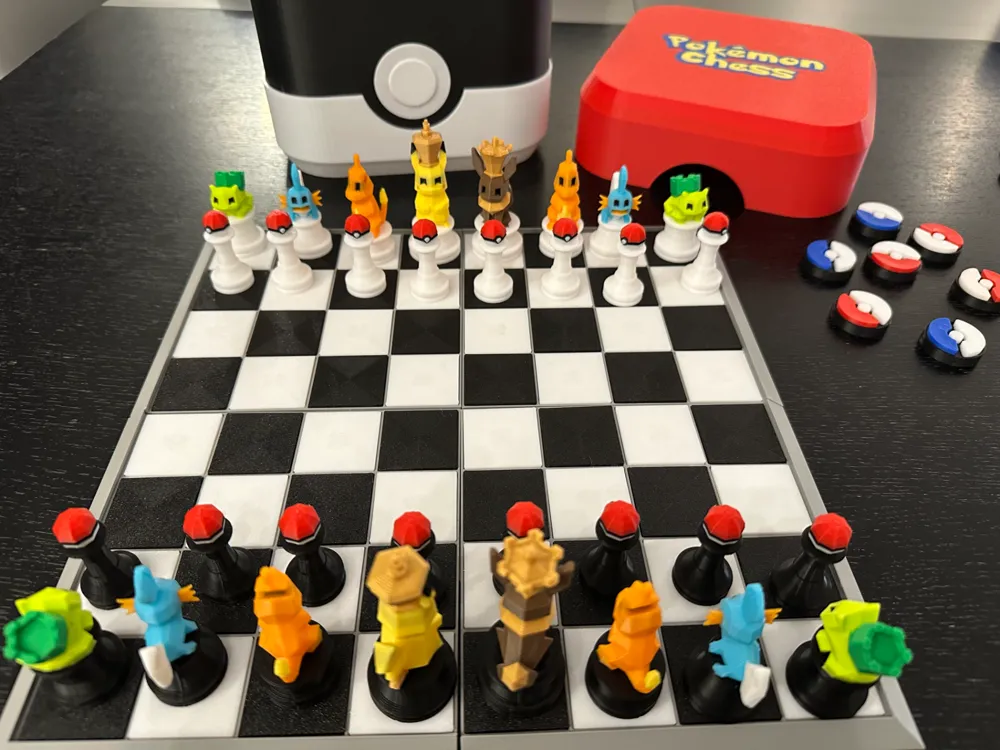 Pokemon Chess Set Remixed by Sifusan MakerWorld: Download Free 3D Models