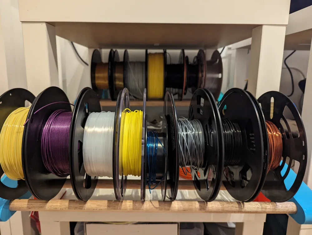 Ikea Lack Table Filament Spool Mount Rack by taylormadearmy - MakerWorld