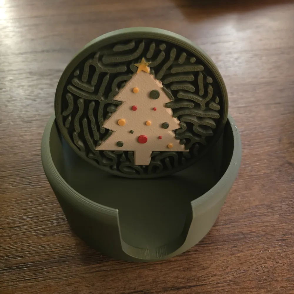 Christmas Tree Coaster by Ragnor MakerWorld: Download Free 3D Models