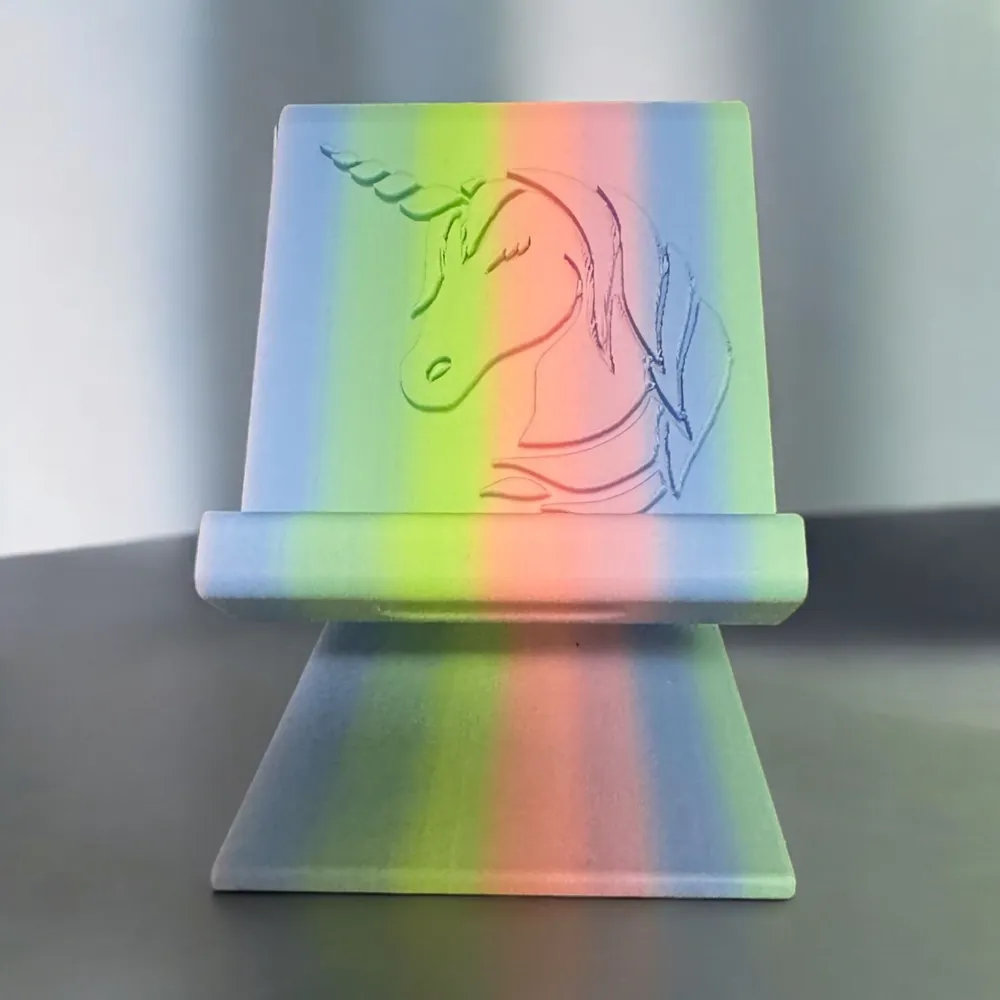 Unicorn phone stand - Free 3D Print Model - MakerWorld