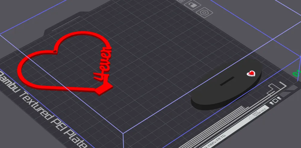 4ever Heart Sign & Base by Tommy Gun - MakerWorld