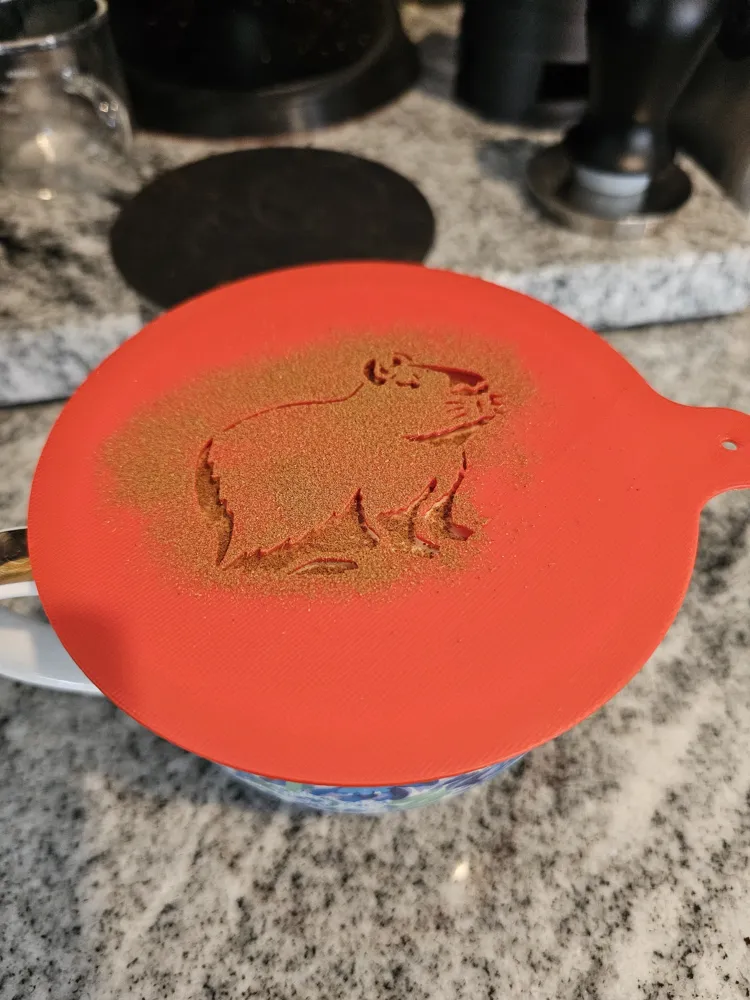 Perfect Capybara Latte Art Stencil by Perfect Prints - MakerWorld