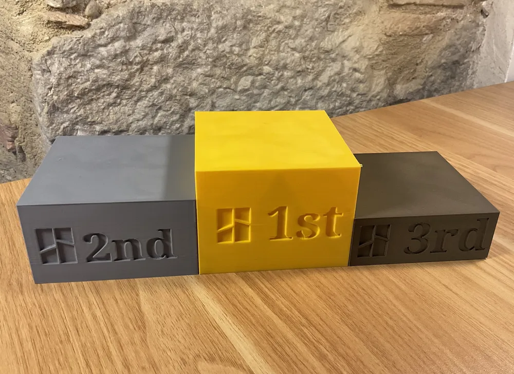 Podiums for Cyberbrick SoccerBot Winners by 3D Modular Madness ...