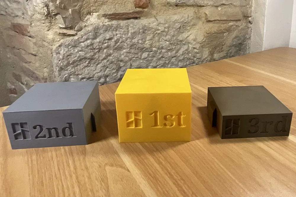 Podiums for Cyberbrick SoccerBot Winners by 3D Modular Madness ...