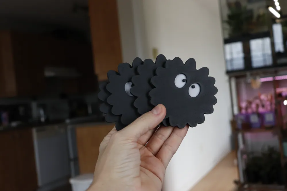 Soot Sprite Coaster Set by ArcadeSixMakerWorld: Download Free 3D Models