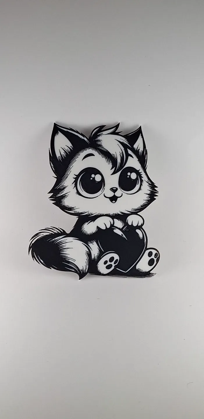 cute kitty cat wall by bruce wayne - MakerWorld