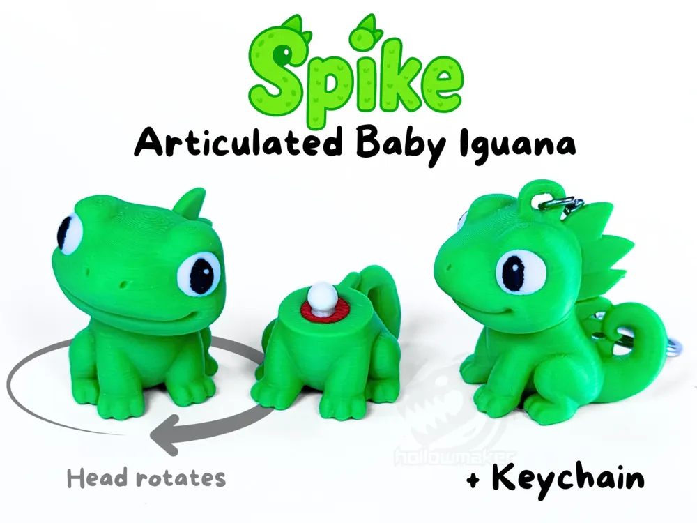 Spike - Baby Iguana (+Keychain) by hollowmaker MakerWorld: Download ...
