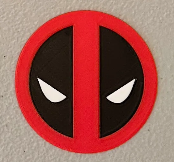 Multicolor Deadpool Logo Magnet by wotfan - MakerWorld