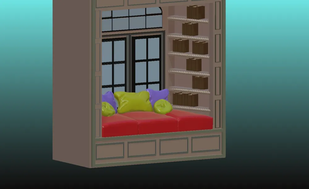 Cozy Reading Nook - Free 3D Print Model - MakerWorld