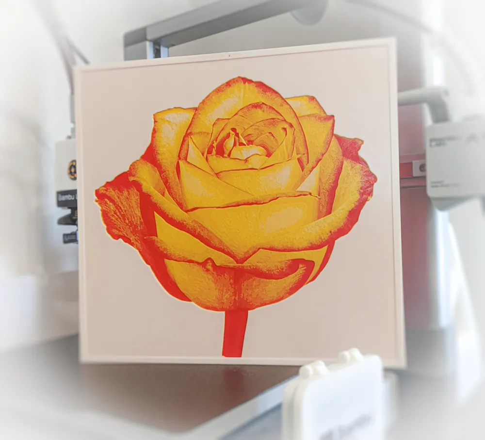 Yellow Rose HueForge by besnia_darvar - MakerWorld