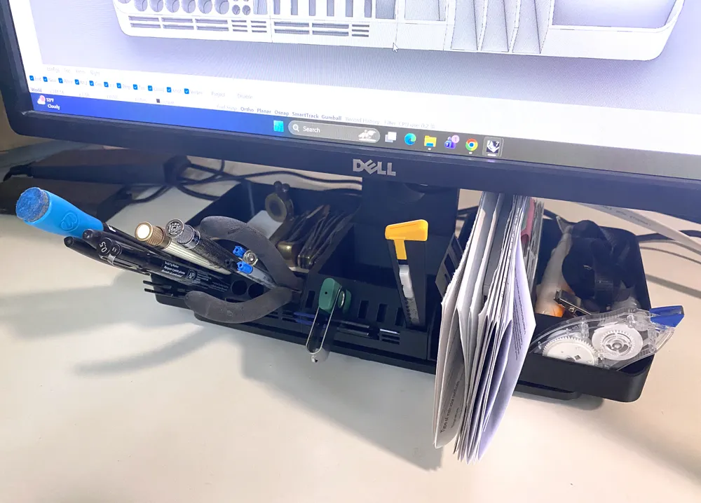 HapticWorkshop - Modular Under-monitor Organizer - Free 3D Print Model ...