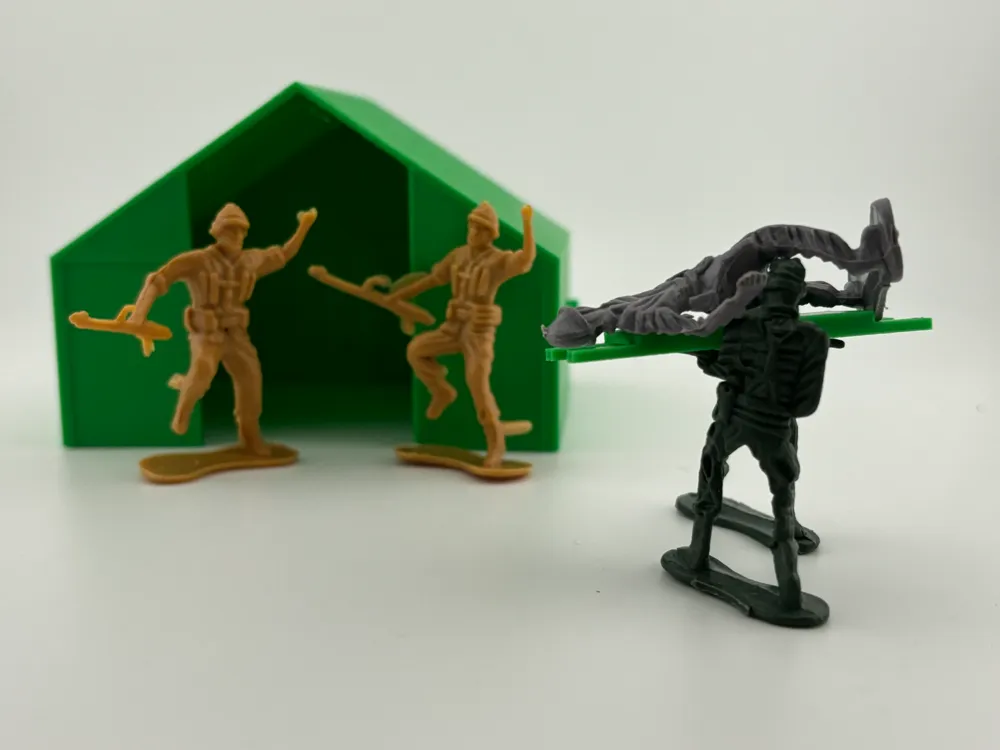 Medic tent and stretcher for toy soldiers - Free 3D Print Model ...