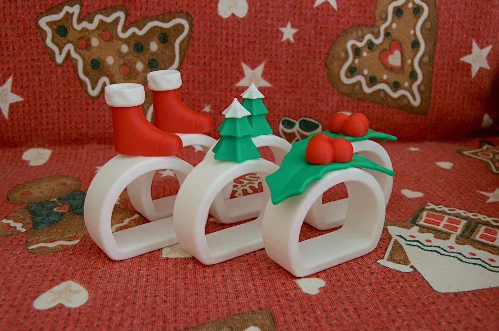 Modular Christmas napkin rings by Adaron Mildoak MakerWorld: Download ...