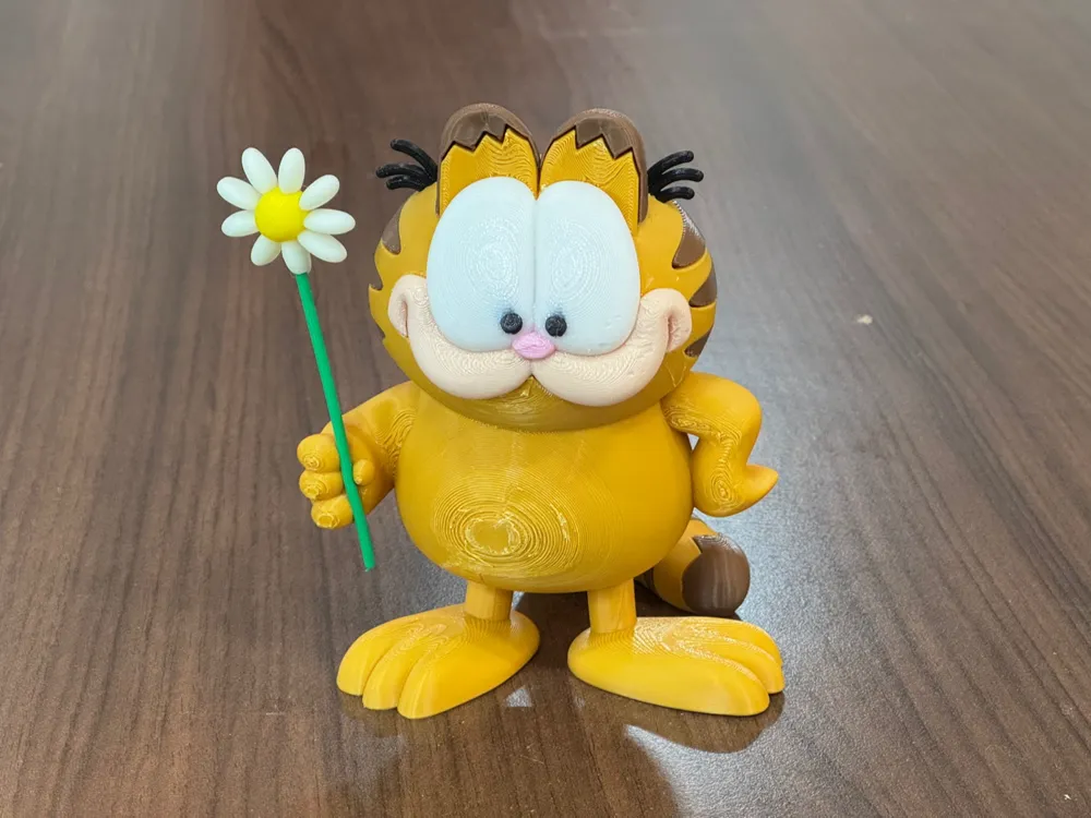 Garfield with Flowers by minju jin MakerWorld: Download Free 3D Models