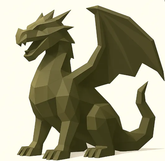 Low poly dragon by Quantrex MakerWorld: Download Free 3D Models