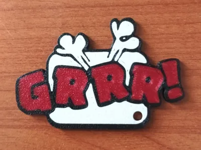 Clash Royale Grrr! Emote Keychain - Free 3D Print Model - MakerWorld