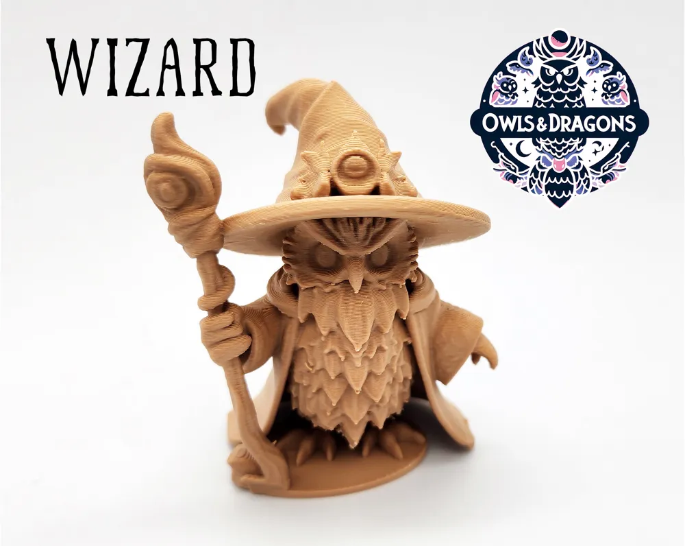 The Wizard - Owls & Dragons by Triple G Workshop MakerWorld: Download Free 3D Models