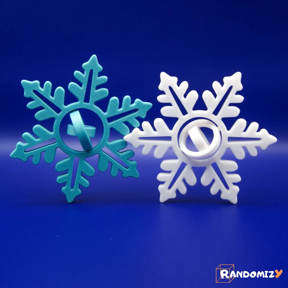 Snowflake Fidget Spinner (Hollowed) by Randomizy - MakerWorld