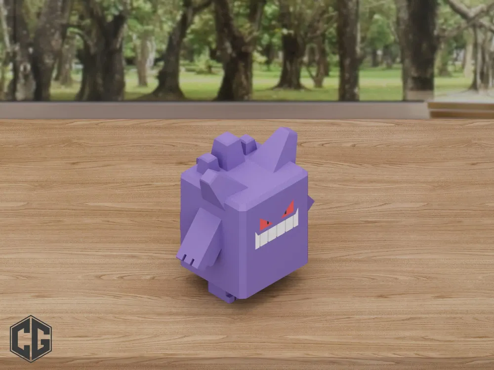 Gengar Pokemon Voxel Multipart by CG3D MakerWorld: Download Free 3D Models