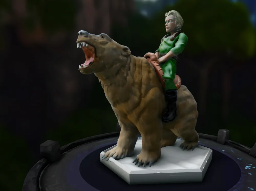 DnD Miniature Halfling riding a bear by fb-artwork - MakerWorld