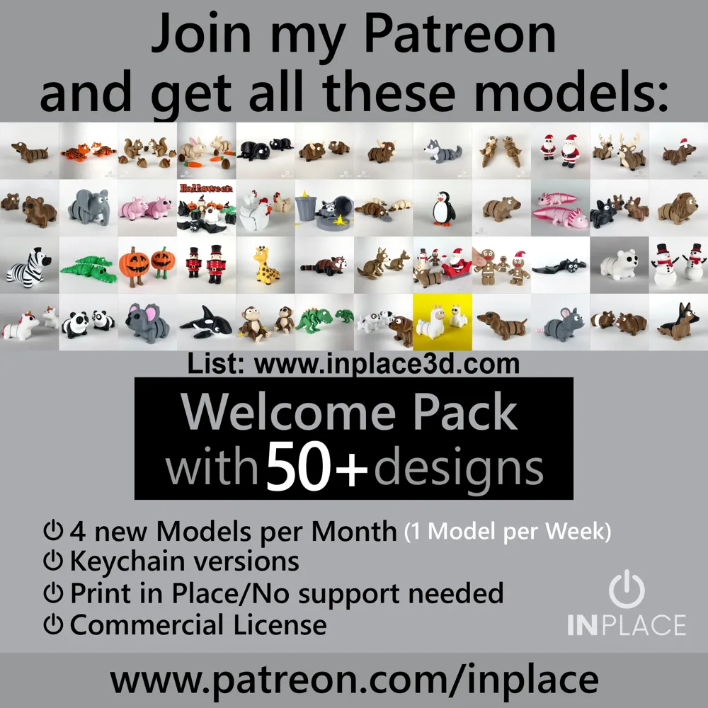 Cute Squirrel Articulated by InPlace MakerWorld: Download Free 3D Models