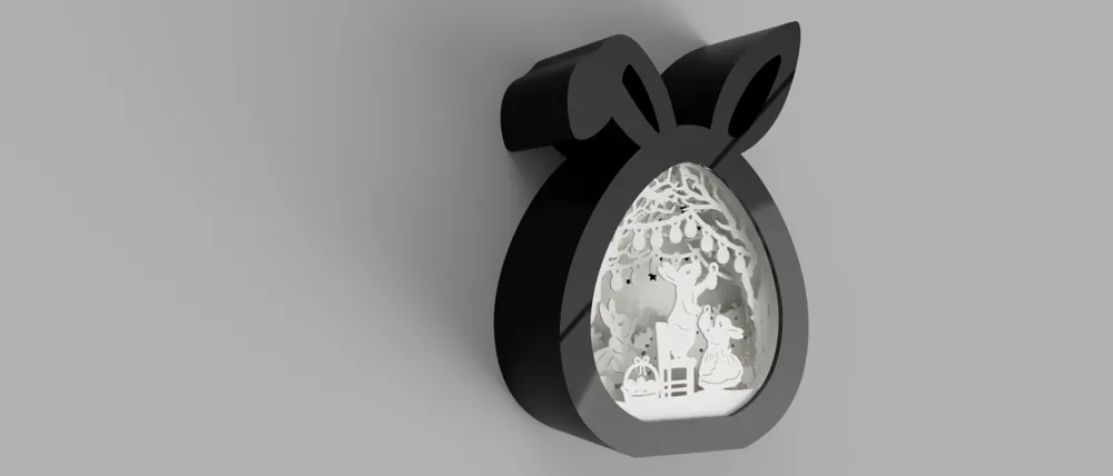 Shadowbox Easter Bunny design The Original by make3dtc - MakerWorld