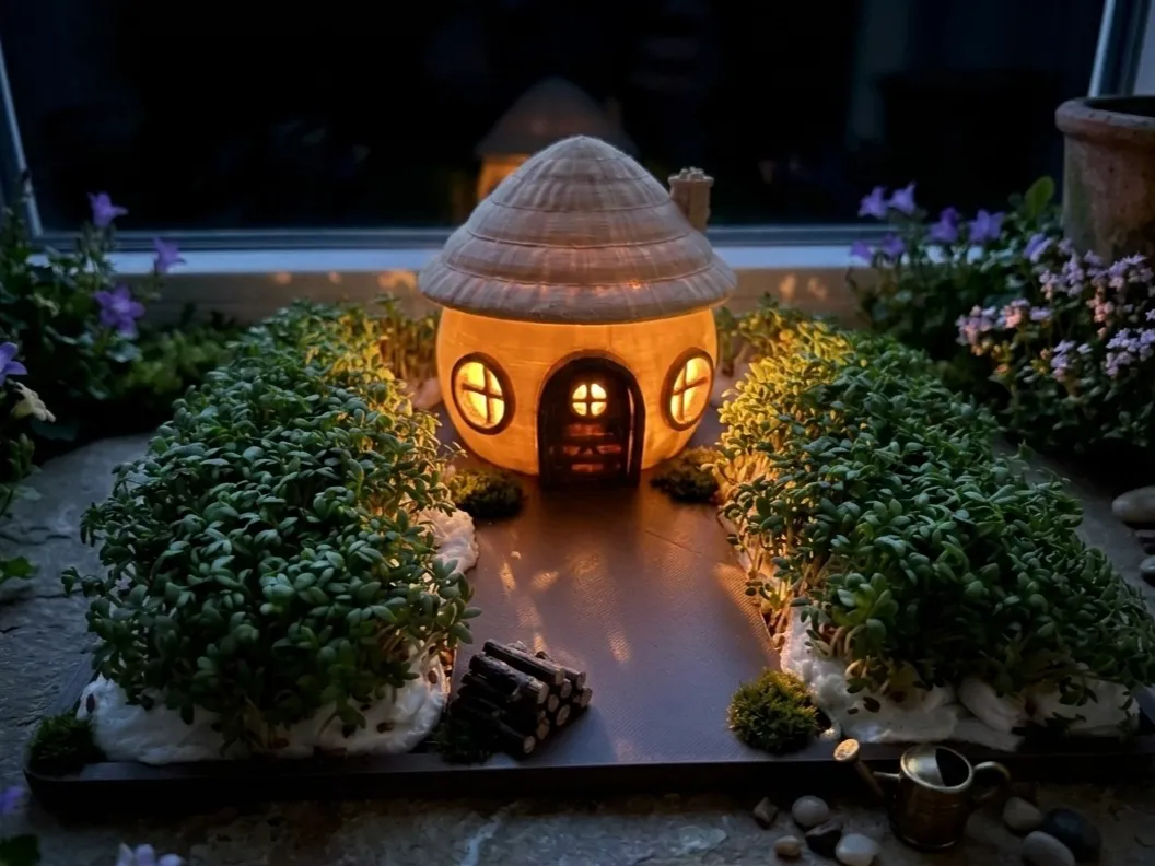 The Easter Bunny's House - Cress Garden & Tealight - Free 3D Print ...