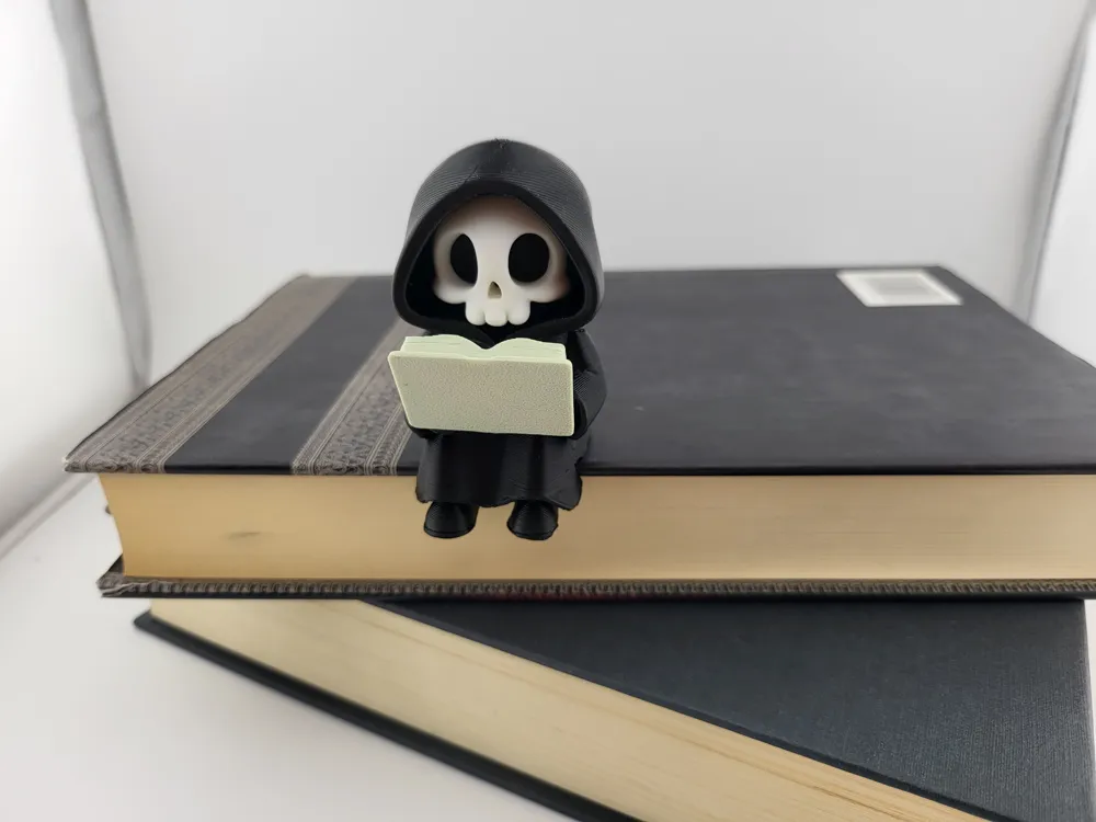 Kawaii Grim Reaper Reading Book Spooky 3D Printed by Mad power ...