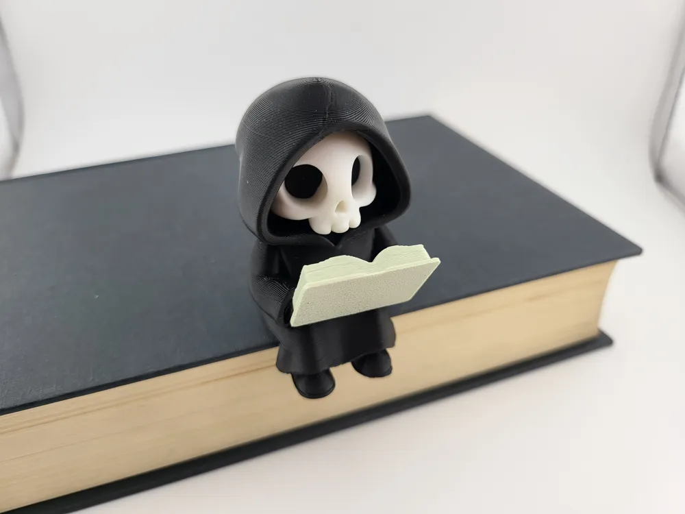 Kawaii Grim Reaper Reading Book Spooky 3D Printed by Mad power ...