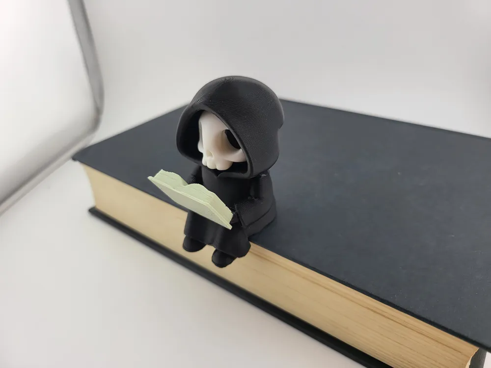 Kawaii Grim Reaper Reading Book Spooky 3D Printed by Mad power ...