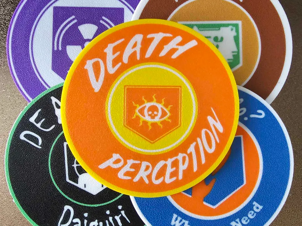Death Perception Zombie Perk Coaster by MuffinMan MakerWorld: Download ...