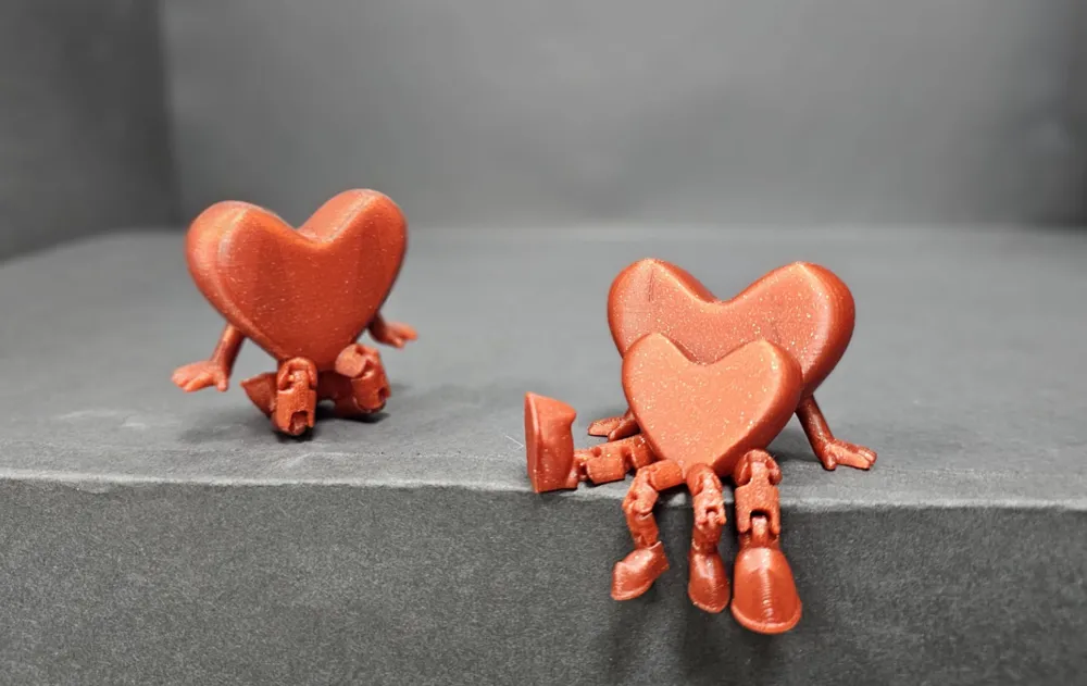 Valentine's Day Two Hearts Articulated by Ireality - MakerWorld