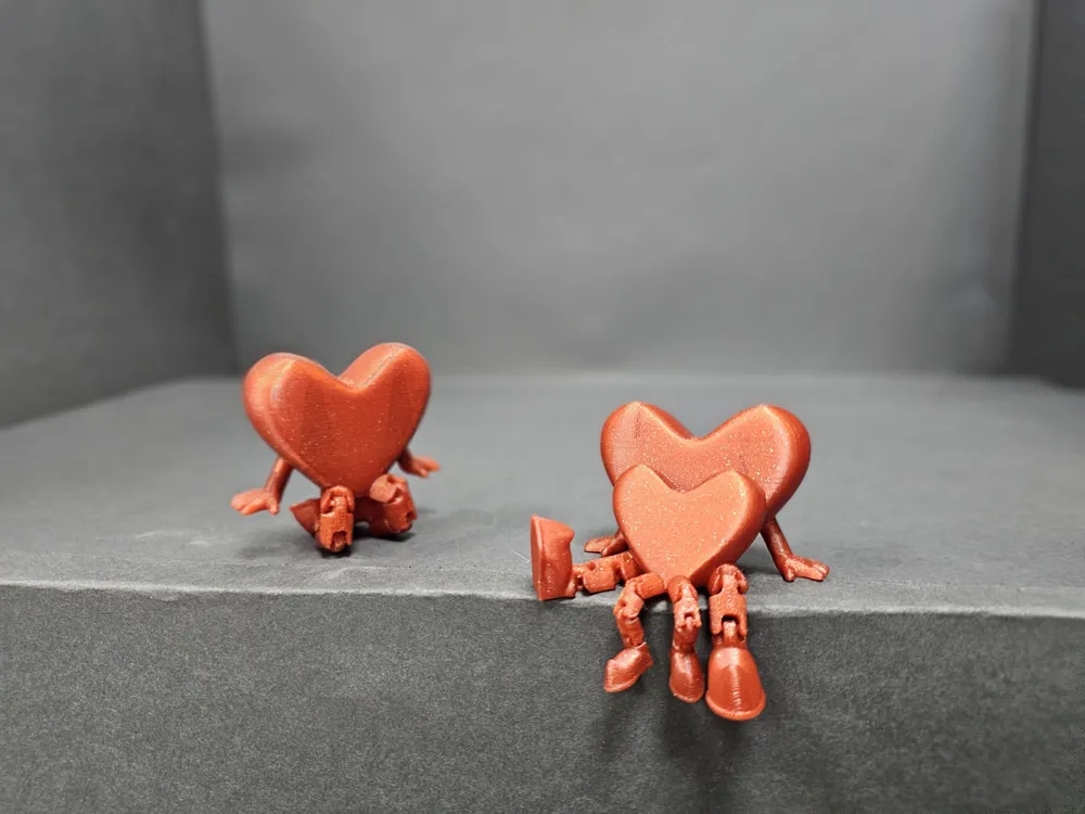 Valentine's Day Two Hearts Articulated by Ireality - MakerWorld