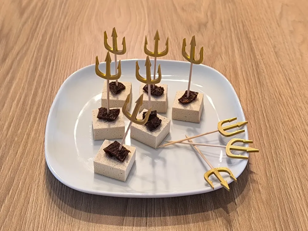 Poseidon trident toothpick decoration by PrintTECH MakerWorld: Download ...