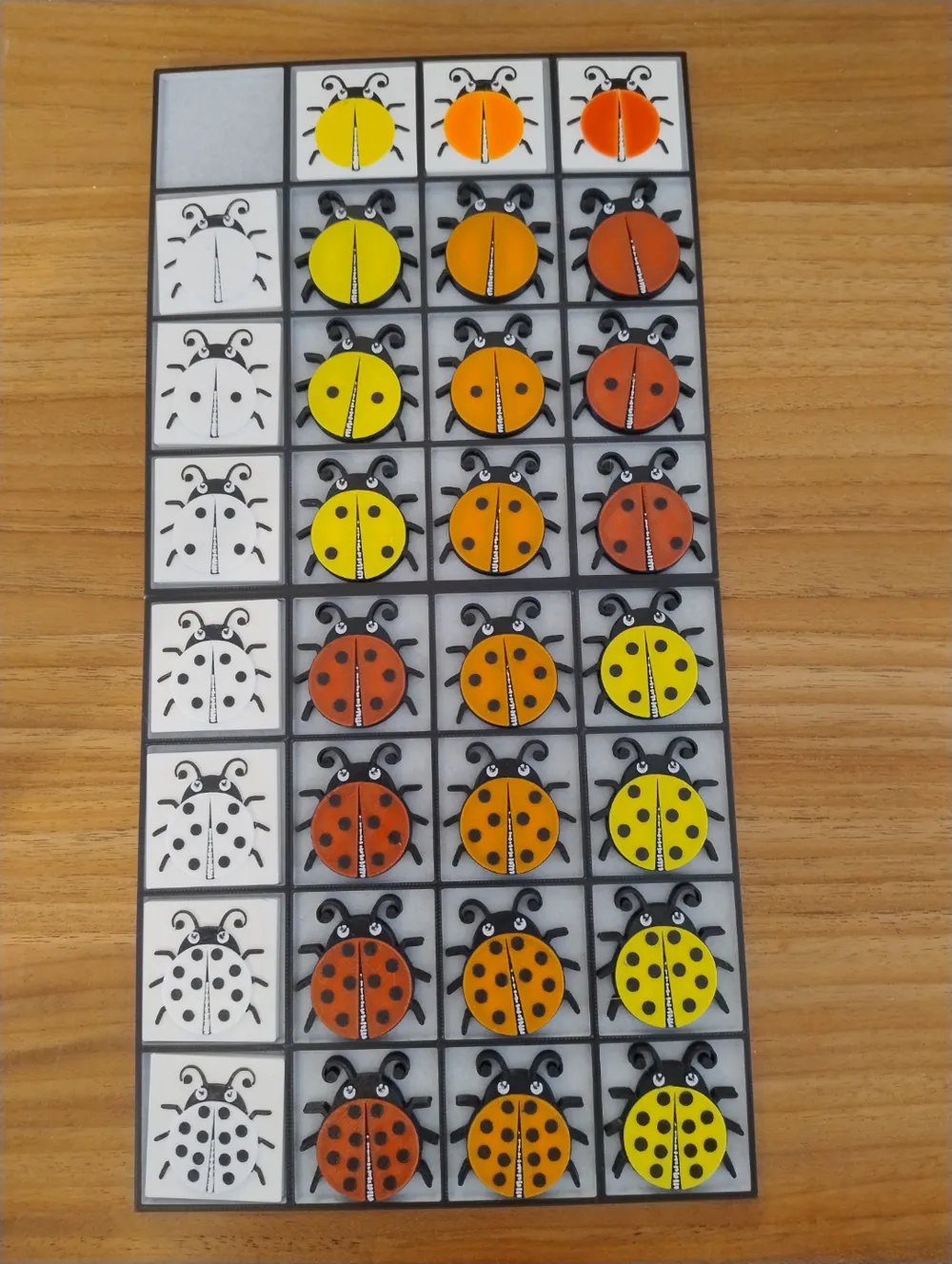 Ladybug Counting Matrix by Juf Joni - MakerWorld