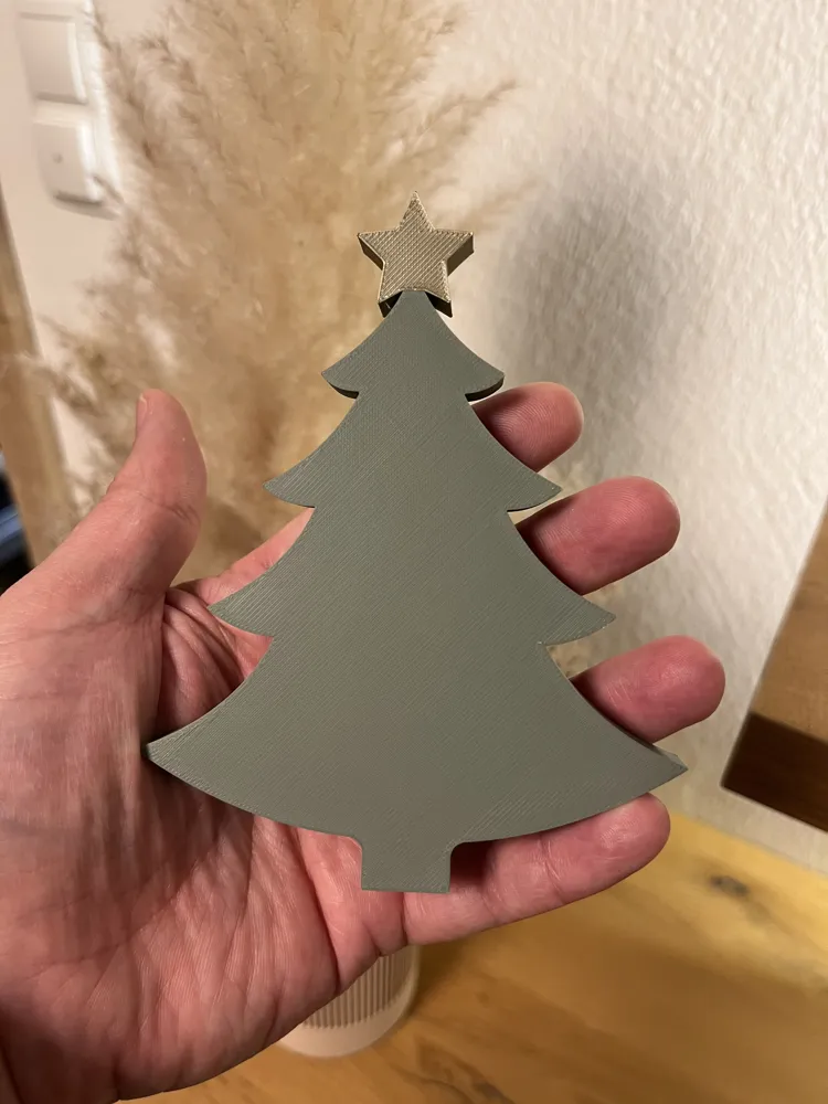 Christmas tree with star & Merci chocolate - Free 3D Print Model ...