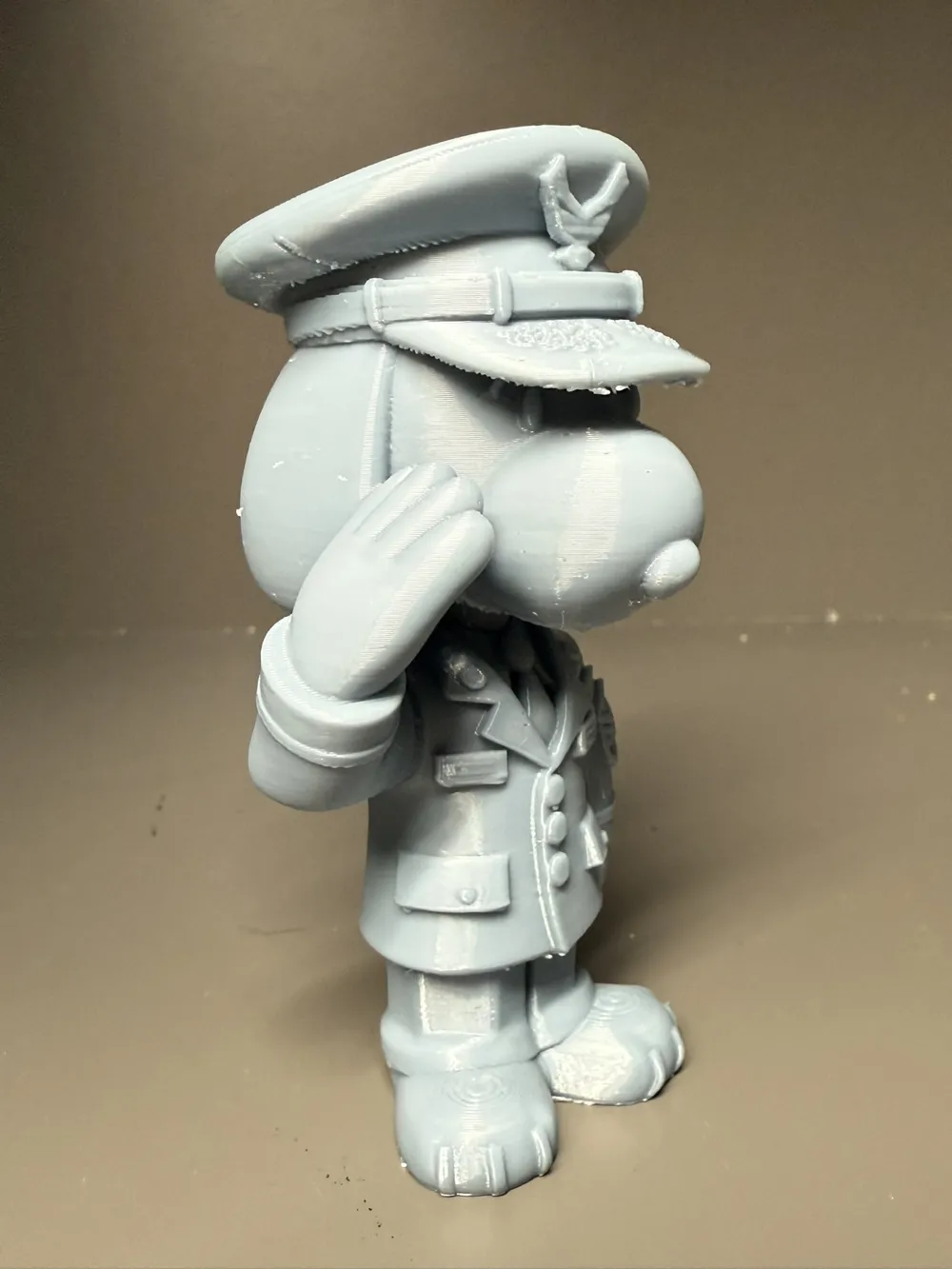 Snoopy figure in military uniform by Mysstra hueforge 3Dart MakerWorld ...