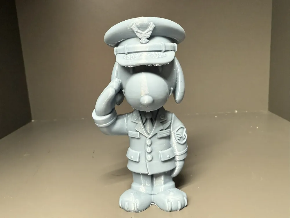 Snoopy figure in military uniform by Mysstra hueforge 3Dart MakerWorld ...