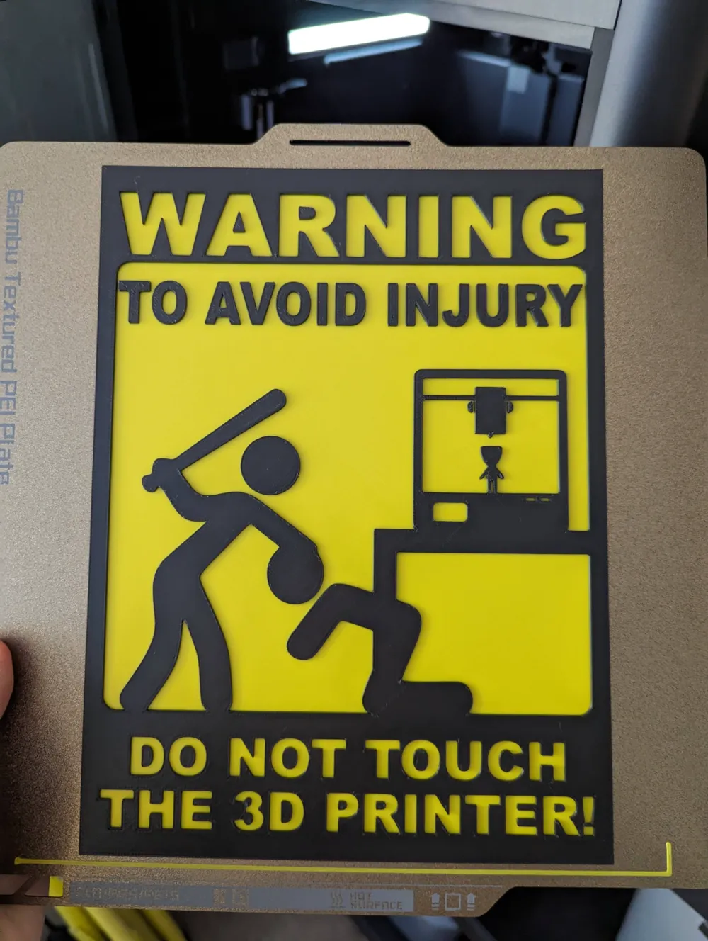 3D Printer Warning Sign Shared by Nagel D - MakerWorld