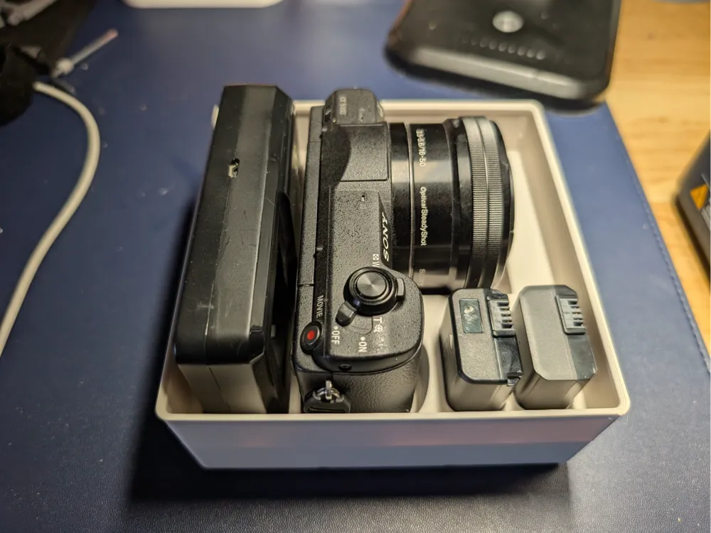 Sony a5000, Charger, and Batteries Gridfinity 3x3 - Free 3D Print Model ...