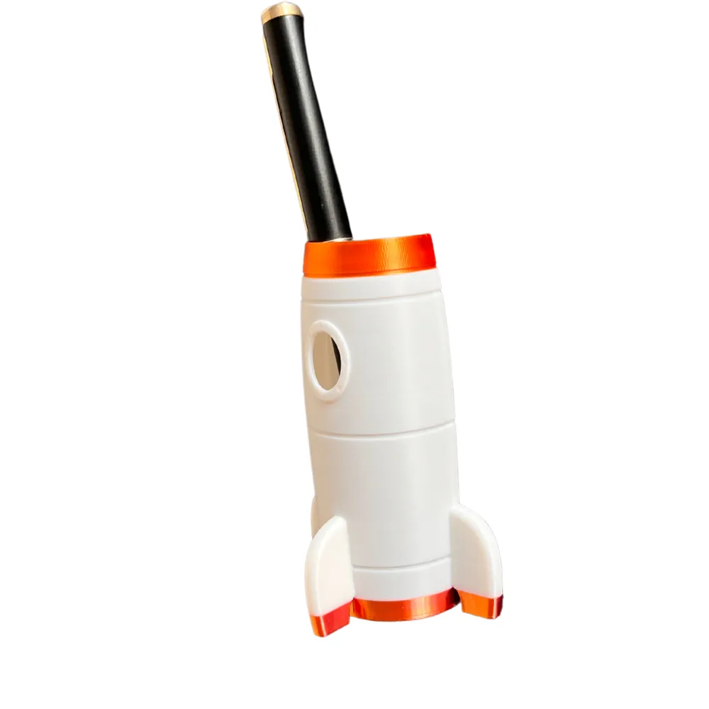 Space Rocket Pen Holder Fridge Magnet by anneck - MakerWorld