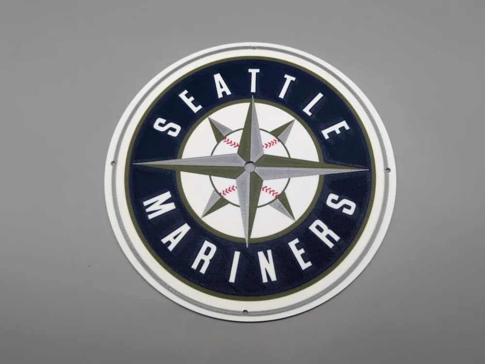 Seattle Mariners Clock Face by MadMax3D - MakerWorld