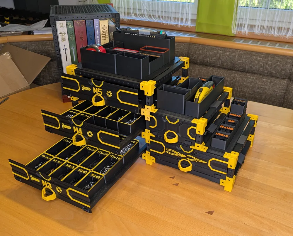 Modular Gridfinity Drawers 来自 KellerLab MakerWorld：免费下载 3D 模型