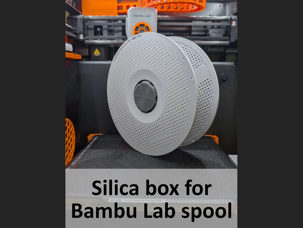 Silica box v2 for Bambu Lab and Sunlu v3 spools - Free 3D Print Model ...