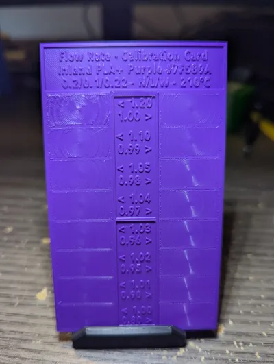 Bambu Studio Flow Rate & Ironing Calibration Cards - Free 3D Print ...