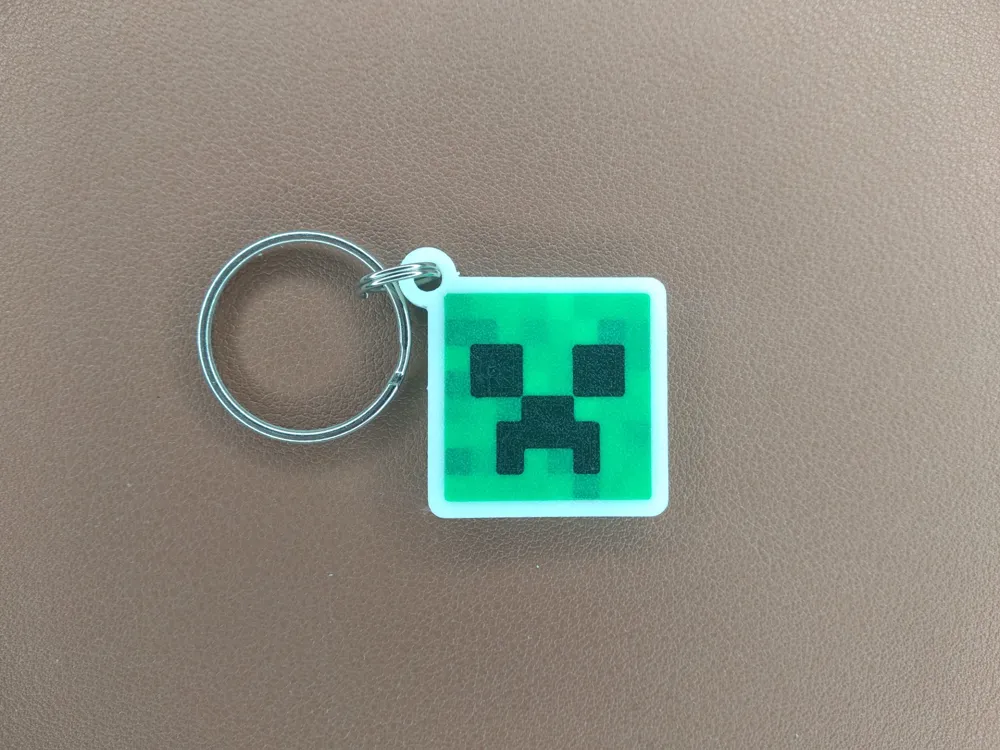 Minecraft Creeper Face Keyring | 3 Colours by neddy990 - MakerWorld