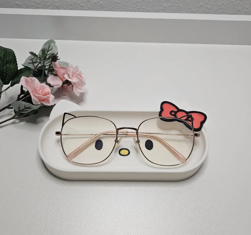 Hello Kitty Glasses Holder Tray - Free 3D Print Model - MakerWorld