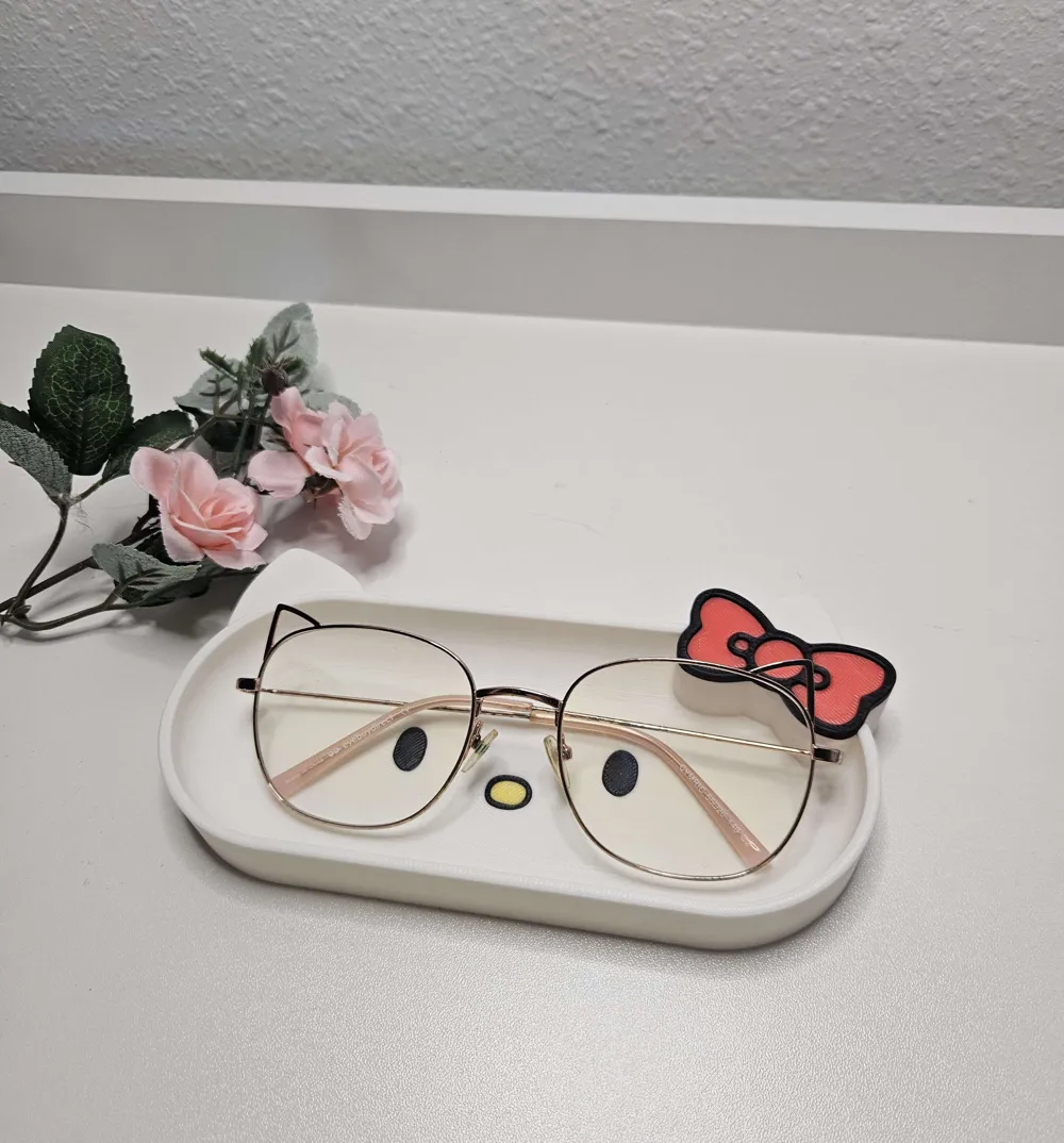 Hello Kitty Glasses Holder Tray - Free 3D Print Model - MakerWorld